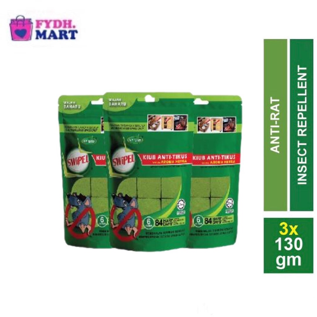 (COMBO DEAL) SWiPEL® Cube Insect Repellent Anti - Tikus / Rat [130gm] x ...