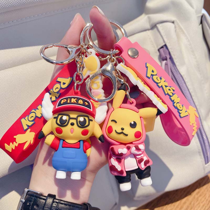 Cartoon Cartoon Pikachu Key Ring Pendant Car Keychain Cute Car Key ...