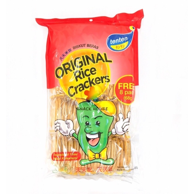 TENTEN Rice Cracker Original 40+8pcs 340g | Shopee Malaysia