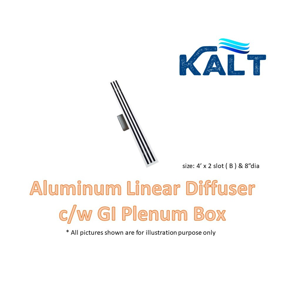 Aluminum Linear Diffuser c/w GI Plenum Box | Shopee Malaysia