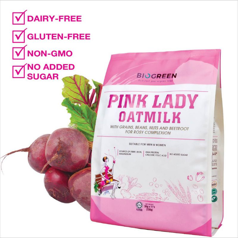 BIOGREEN Pink Lady Oatmilk 十谷甜菜根燕麥奶 | Shopee Malaysia
