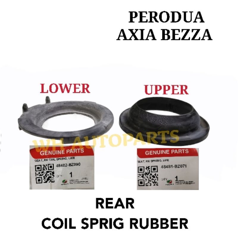 COIL SPRING RUBBER (ORIGINAL) PERODUA AXIA (REAR/UPPER/LOWER) 48482 ...