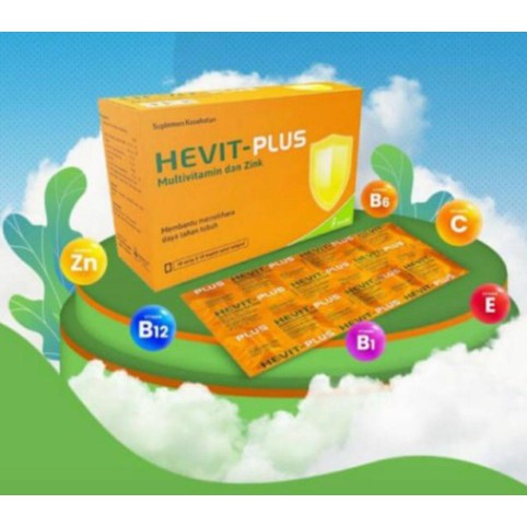 Hevit Plus - Multivitamin C 500Mg, B1, B6, B12, E And Zinc (100 Tablets ...