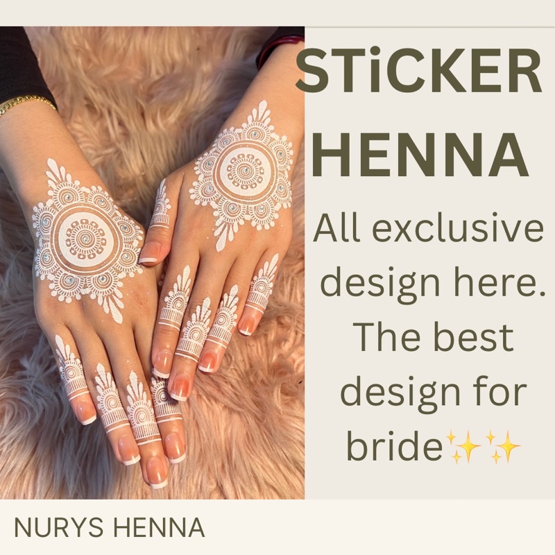 READY STOCK🔥 BORONG STICKER WHITE EXCLUSIVE - sticker inai putih spray ...