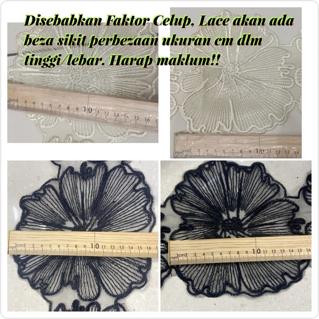 Aster Bunga Lace , Renda Lace, Lace Meter, Border Lace, Flower Patch ...