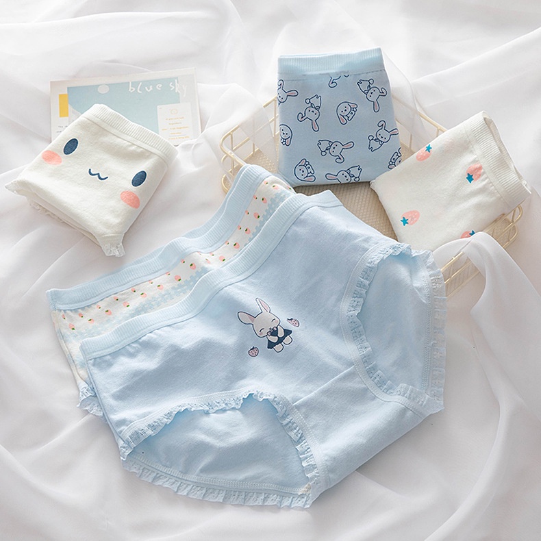 Rabbit Student COTTON Cute Cartoon Panties / Girl Panties / Underwear / Seluar Dalam / Women ...