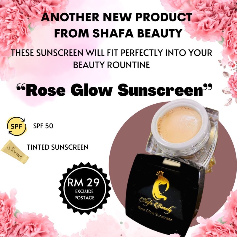 Shafa Beauty Rose Glow Sunscreen | Shopee Malaysia