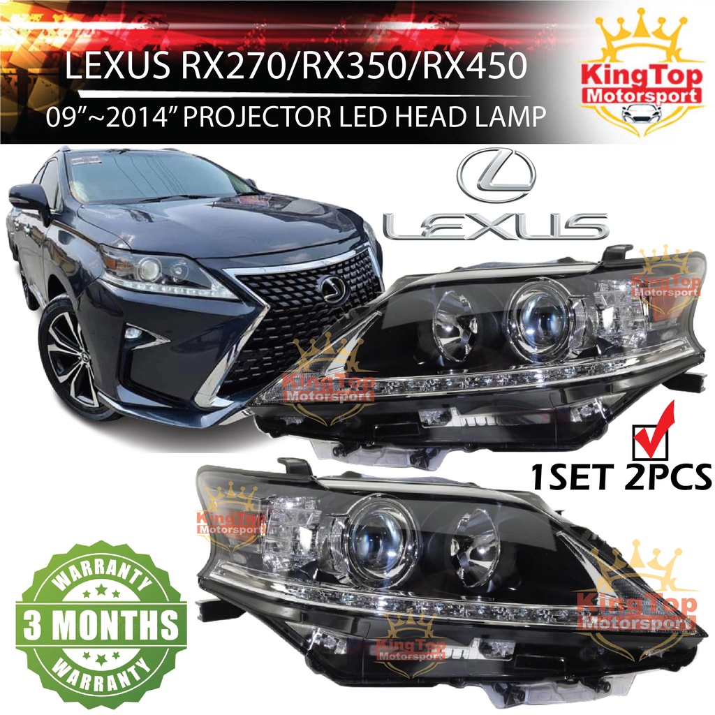 Lexus Rx270 Rx350 2009 2010 2011 2012 2013 2014 projector headlamp ...