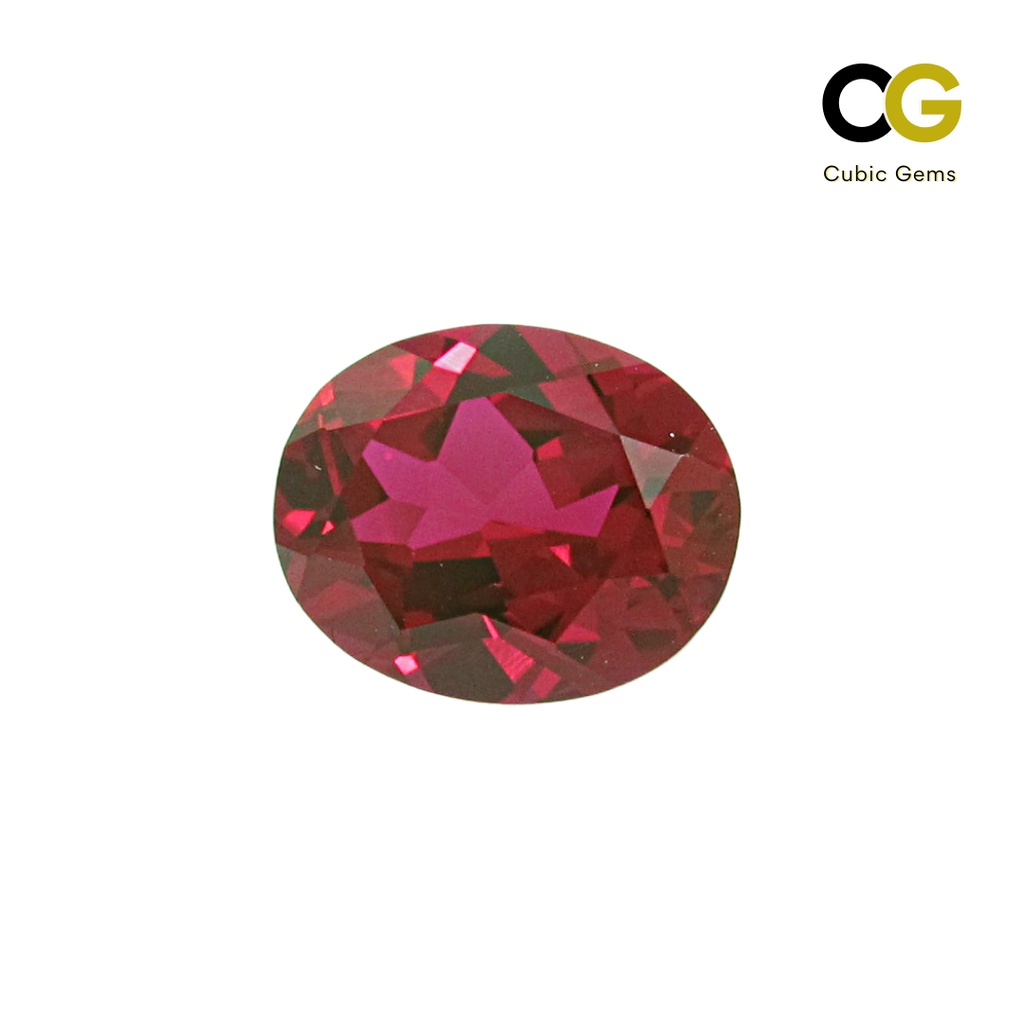 SYNTHETIC CORUNDUM RUBY - OVAL CUT 10x8mm (TOP GRADE, GEM CUT) | Shopee ...
