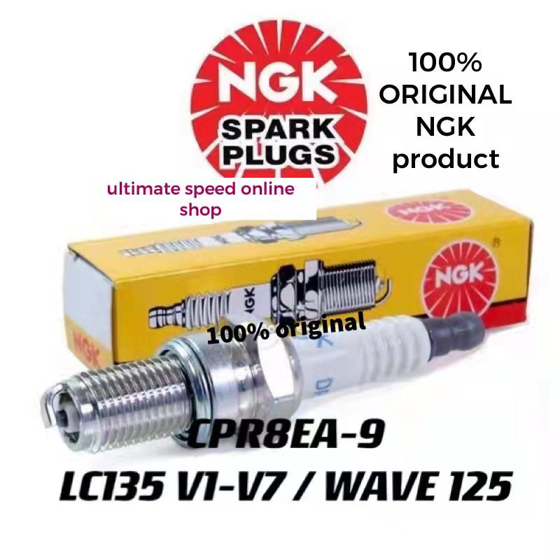 NGK PLUG CPR8EA-9 100% original NGK Lc135 wave125 Y15 FZ150 plug | Shopee Malaysia