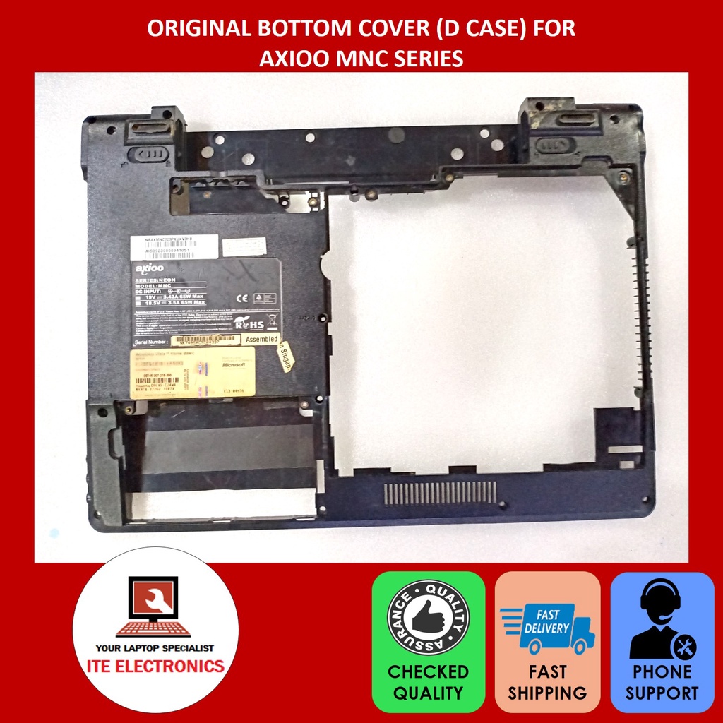 ORIGINAL AXIOO MNC SERIES FRONT CASING A/ PALMREST C/ BOTTOM COVER D ...