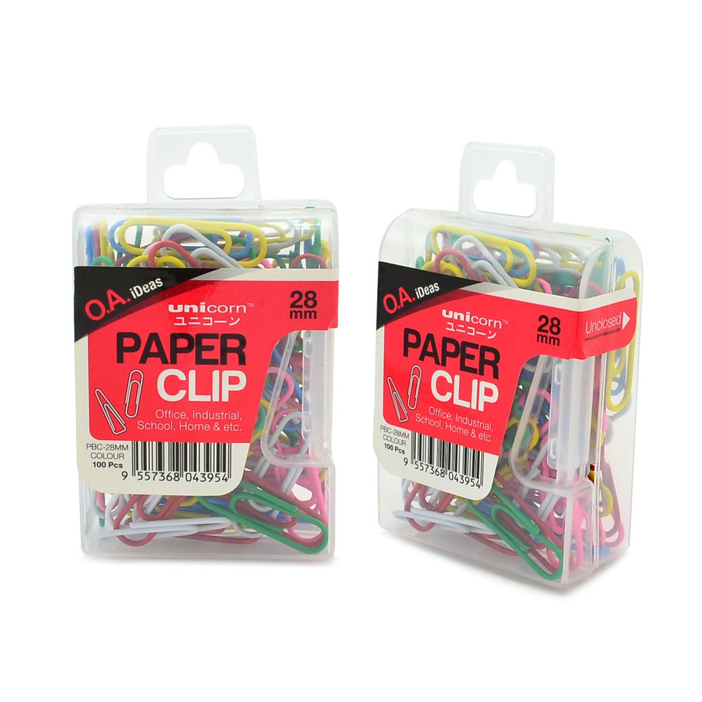 Unicorn Color Paper Clip 28mm (1 box) | Shopee Malaysia