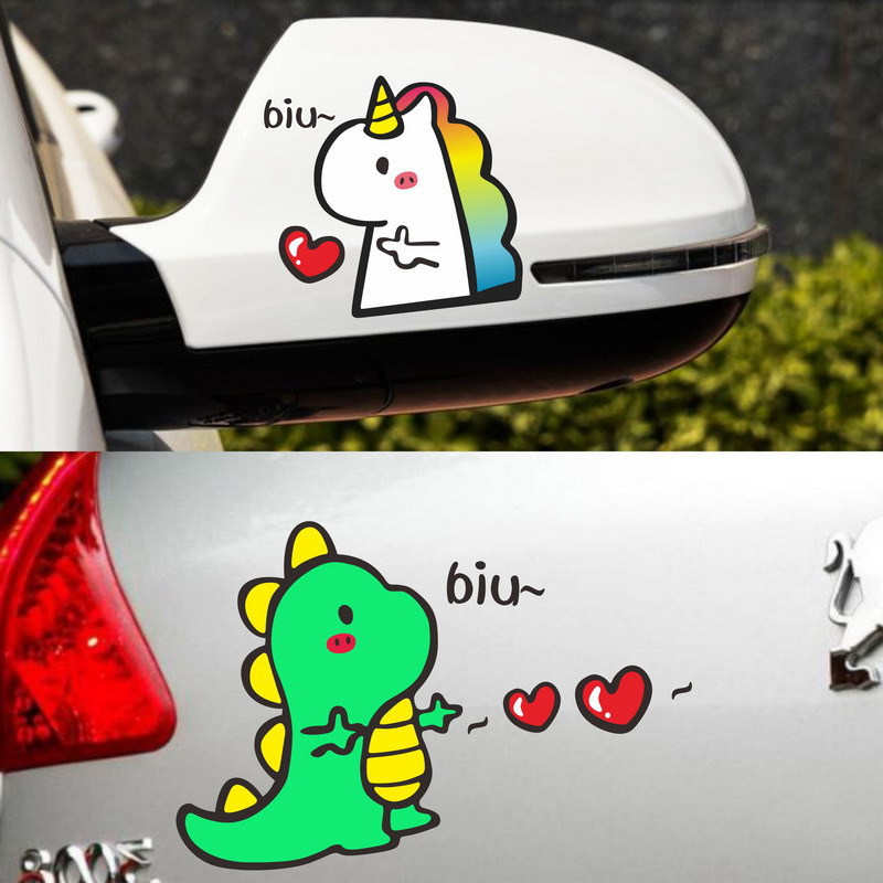 Unicorn car sticker small dinosaur car car body stickers reflective ...