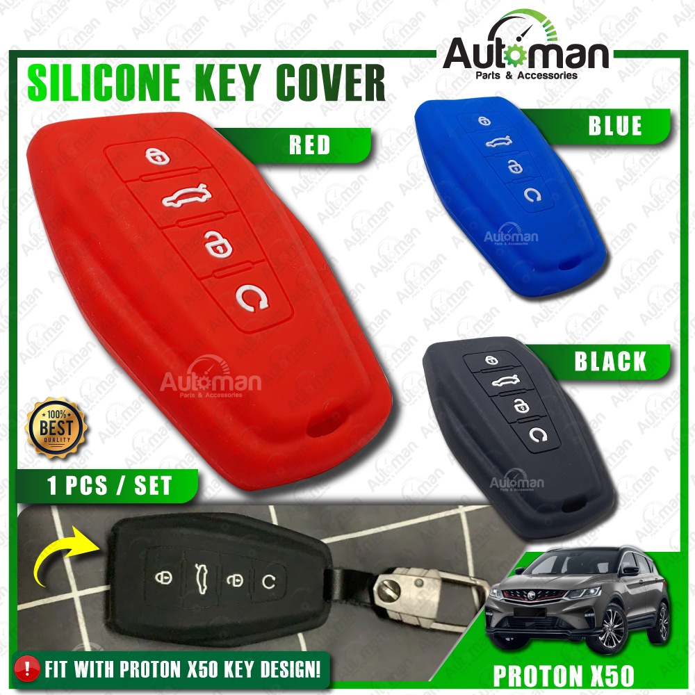 Proton X50 X-50 Silicone Car Remote Silicone Key Cover Case Red Blue ...