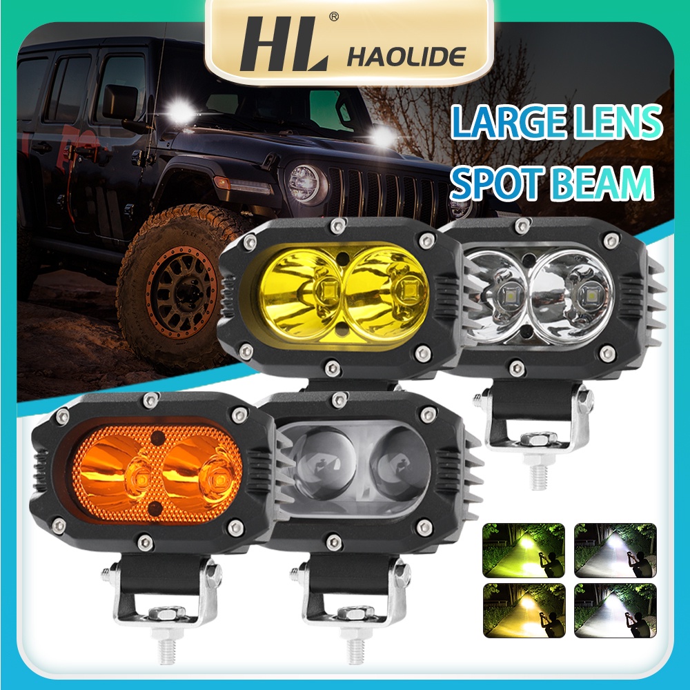 HL 4inch 96W super bright offroad LED work light bar spot beam DRL 4x4 ...