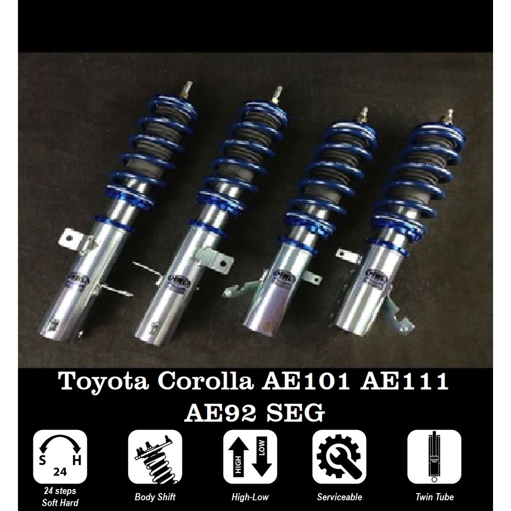 Toyota Corolla AE101 AE111 AE92 SEG - HWL MT1bs series fully adjustable ...