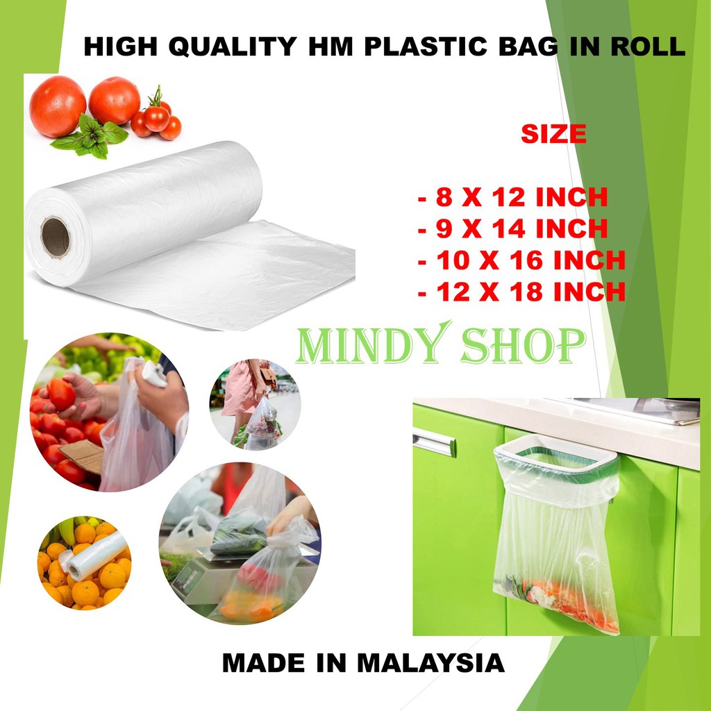 8 X 12 PLASTIC BAG IN ROLL / HM 8 X 12 ROLL / FOOD STORAGE BAG / SEMI ...