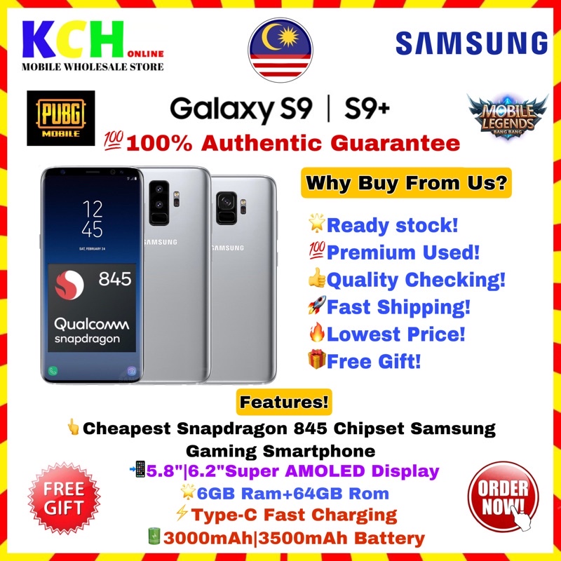 🥇(DEMO UNIT)Samsung Galaxy S9/S9 Plus/S9+ Super AMOLED HDR10 6+64GB ...