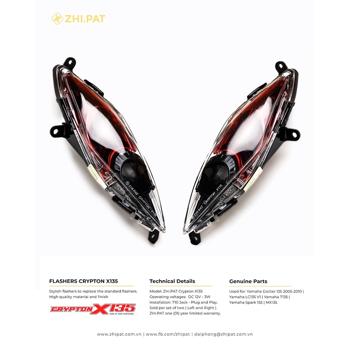 YAMAHA LC135 V1 SIGNAL DEPAN CRYPTON ZHI.PAT 100% ORIGINAL VIETNAM ...