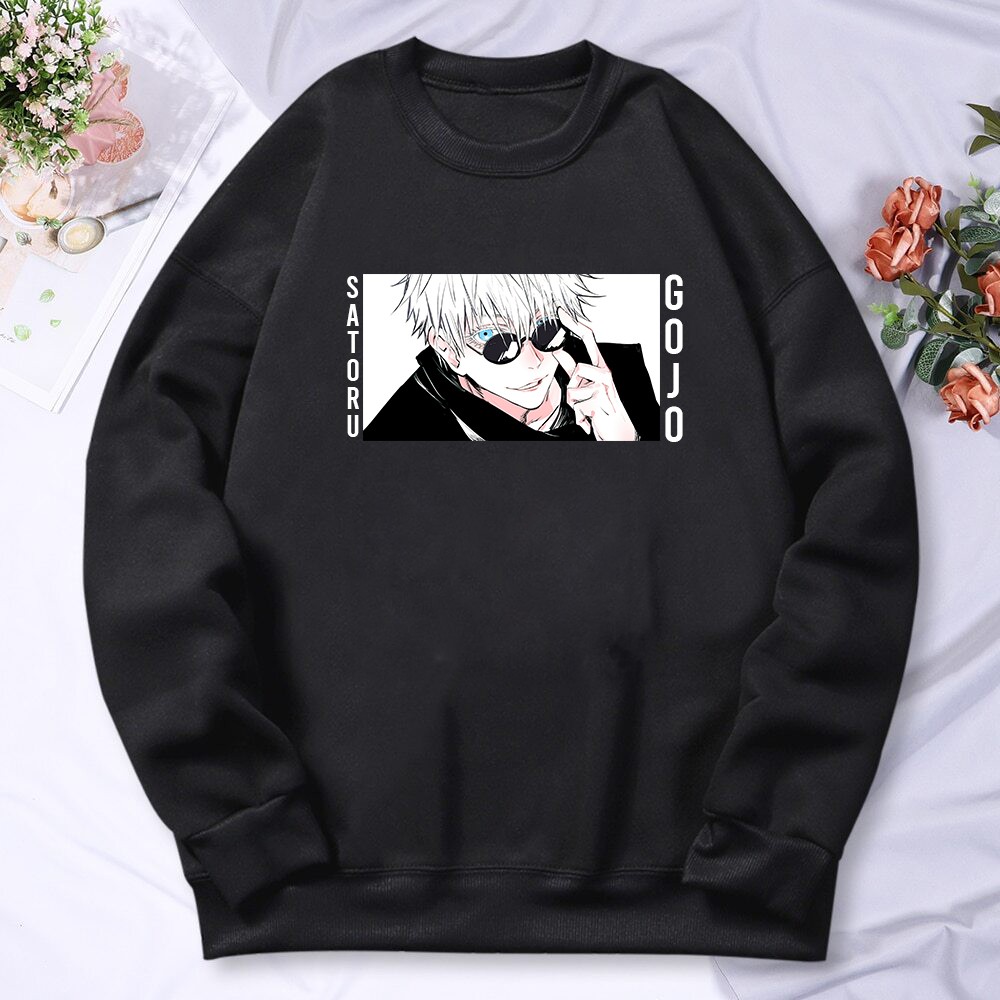 Latest Original Jujutsu Kaisen GOJO SATORU Crewneck Sweater Jacket ...