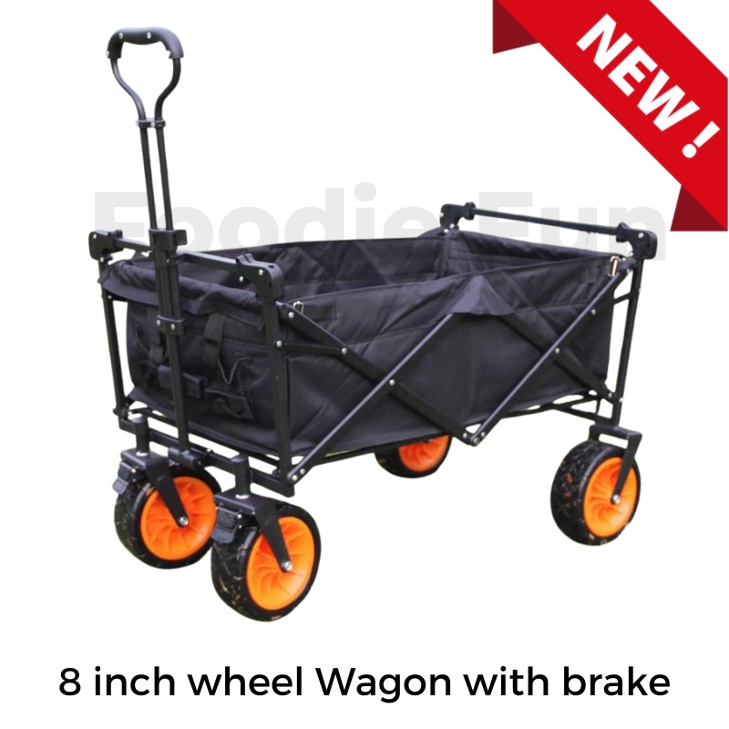 100L folding wagon BIG WHEEL 8 INCH trolley, portable tool truck Troli ...