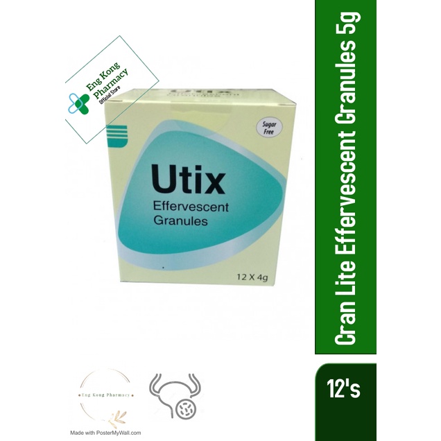 UTIX EFFERVESCENT GRANULES / UTIX 冲剂（白带/尿道感染） / UBAT UTIX 12'S | Shopee ...