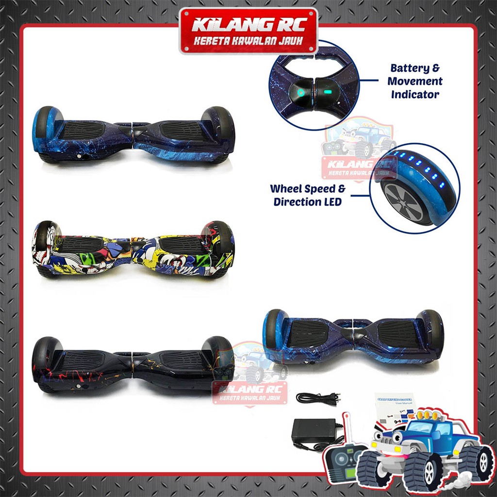 Hoverboard 6.5" / 8" / 10" Wheels With Bluetooth and LED Self Balancing ...