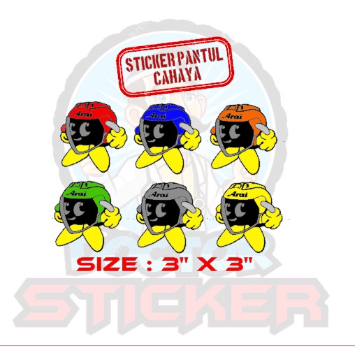 STICKER ARAI KARTON HELMET DESIGN MOTOR LC Y15 KRISS YAMAHA HONDA ...
