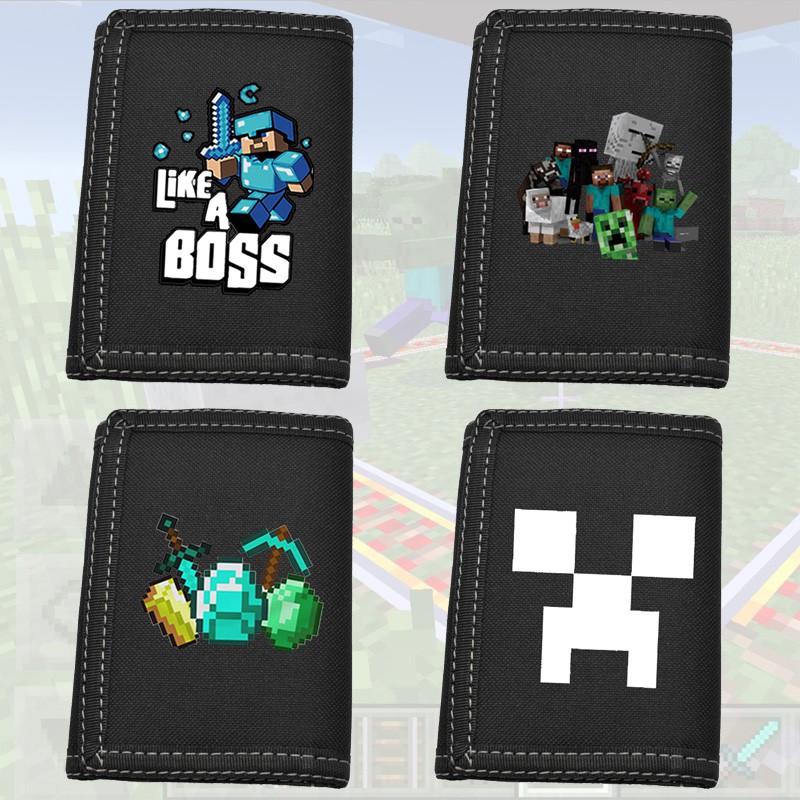My world cartoon Minecraft peripheral short wallet young students ...