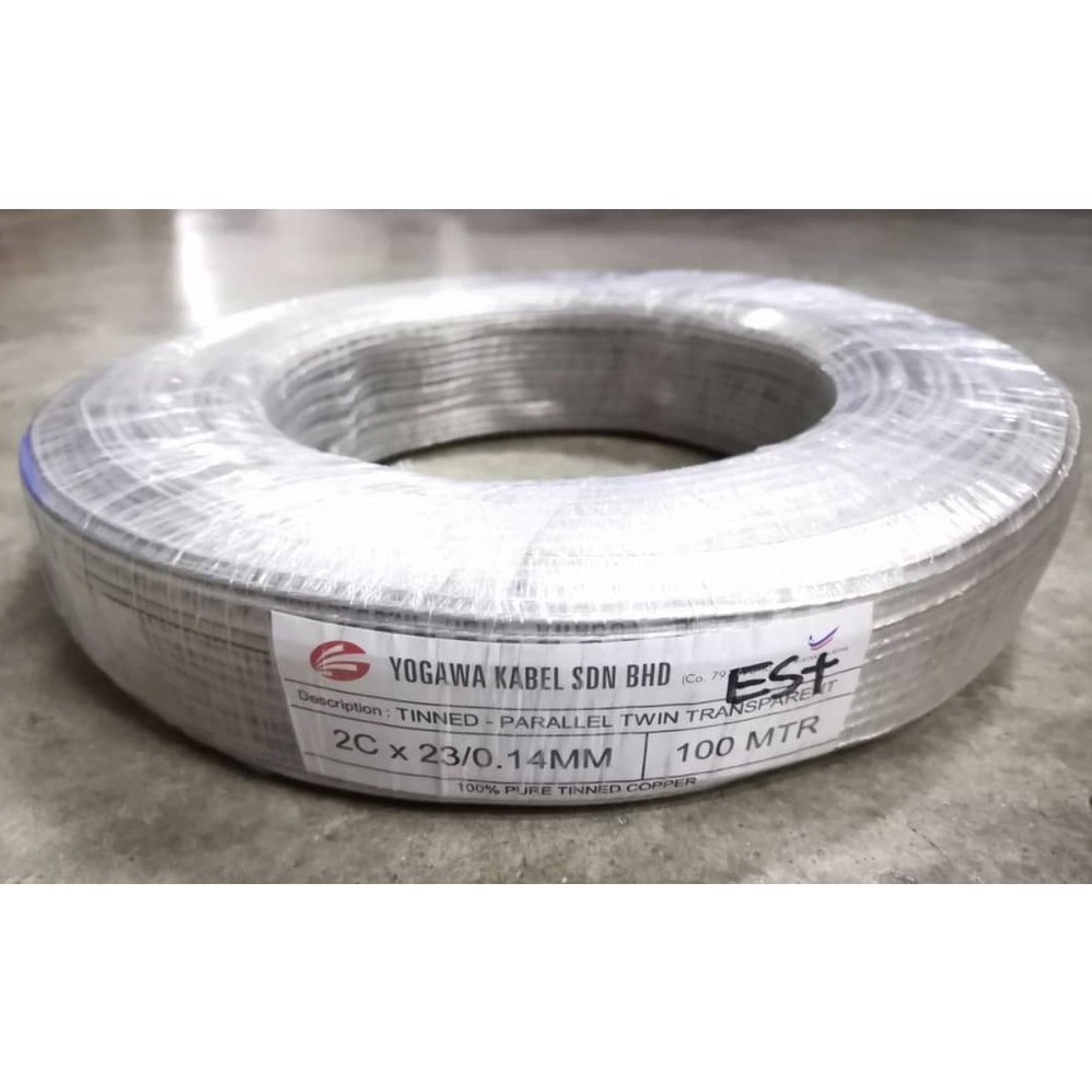 100% PURE TINNED COPPER + READY STOCK YOGAWA KABEL 2C x 23/0.14MM ...