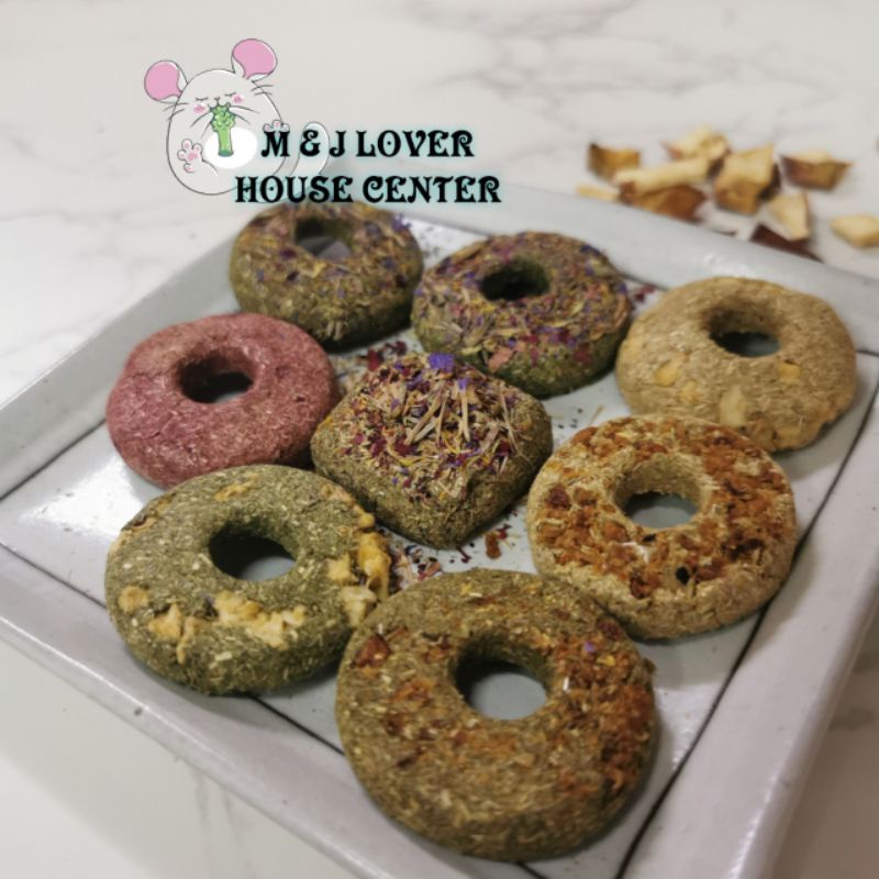 100% Nature Herbal Hay Homemade Baked Hay Biscuits 自制 磨牙饼 草饼 牧草饼 独立真空包装 ...