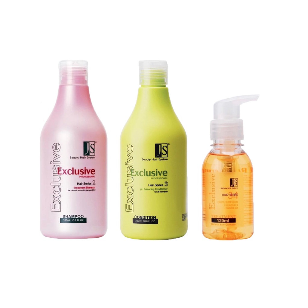 JS Beauty Treatment Shampoo & Mask 320ml Combo Crystal Repair Serum Set ...