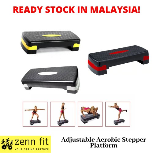 (READY STOCK) Adjustable Aerobic Stepper Platform with 2 Risers Aerobic ...