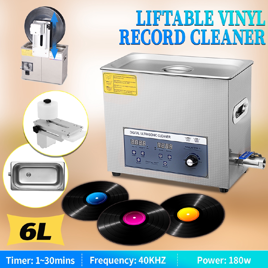 Professional 6L 220V Liftable LP Album Disc Digital Ultrasonic Cleaner ...