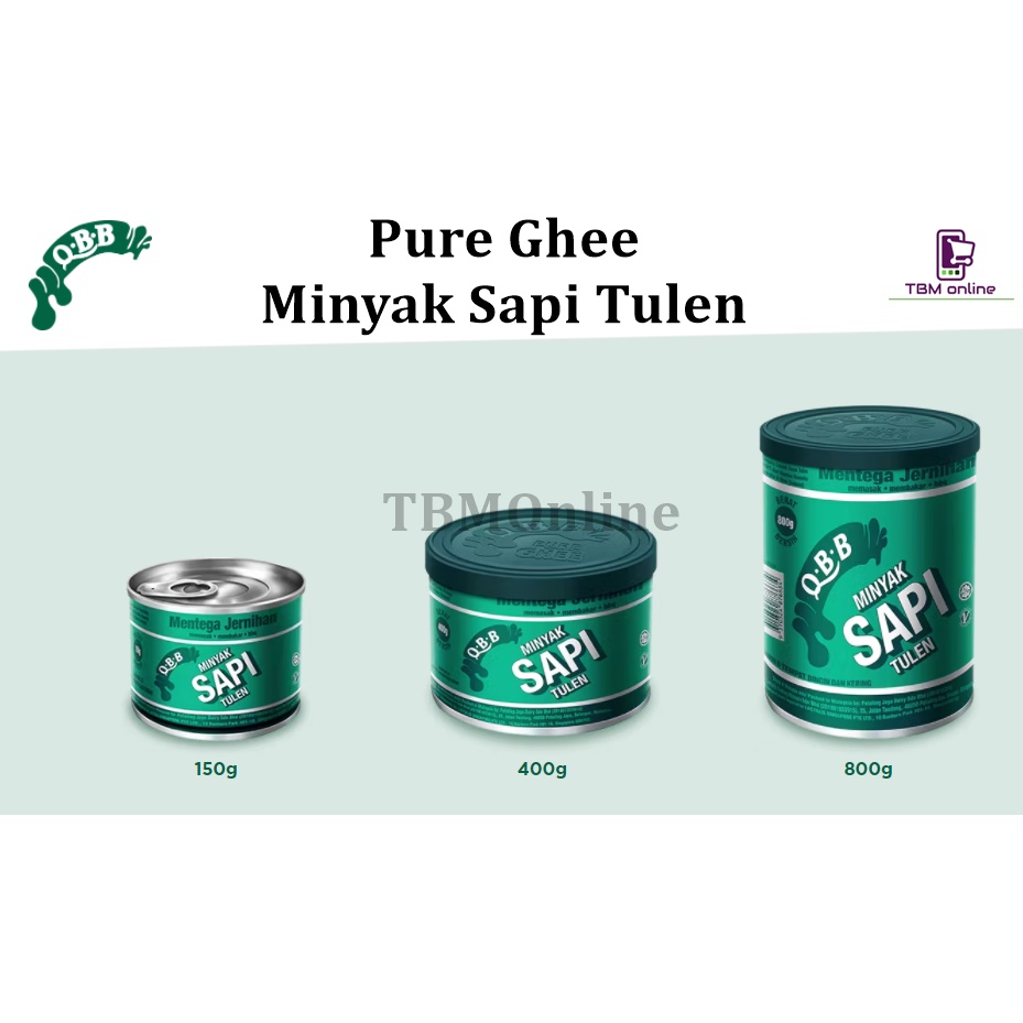 QBB Pure Ghee Minyak Sapi Tulen 150g/400g/800g | Shopee Malaysia