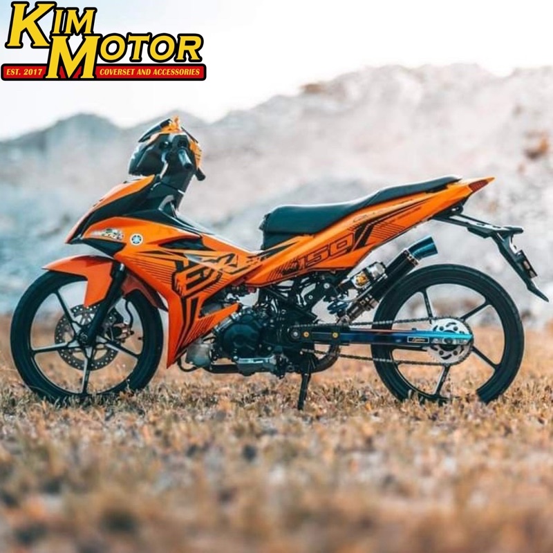 COVERSET Y15 V1 V2 ORIGINAL VELOZI EXCITER THAI HARIMAU ORANGE STICKER ...