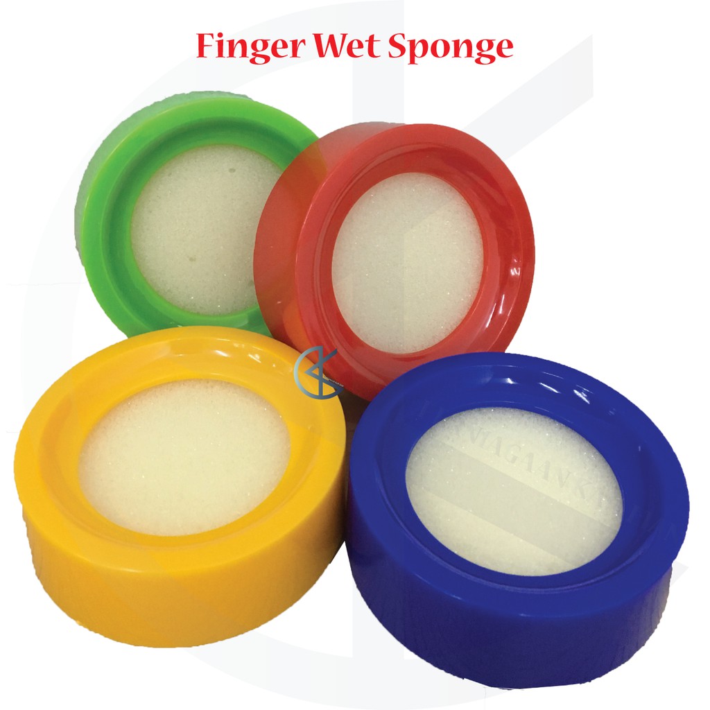 Plastic Round Case Finger Wet Sponge Tray Damper | Shopee Malaysia