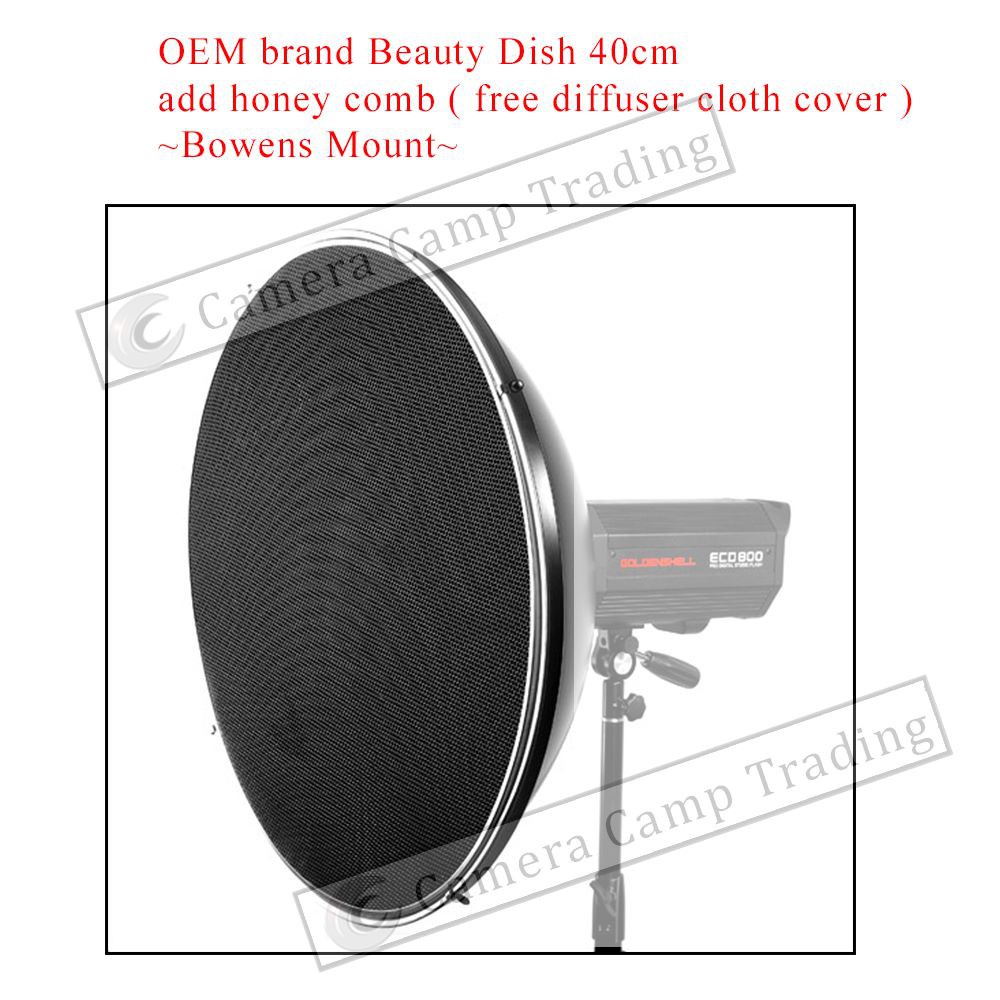 Beauty Dish 42cm with Honeycomb (Bowens Mount) FREE 1x soft Cloth Cover ...