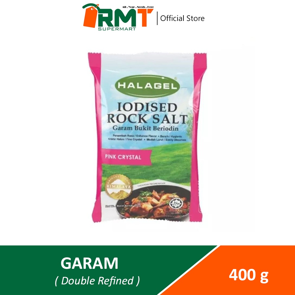 Halagel Himalaya Iodised Rock Salt Greenpink Crystal 400g Shopee Malaysia