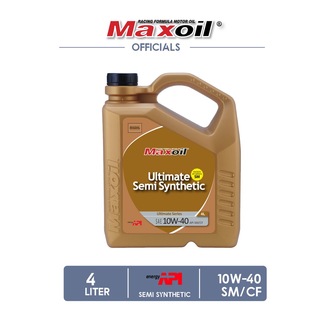 𝐌𝐀𝐗𝐎𝐈𝐋 Ultimate Semi Synthetic 10W40 SM/CF -4L | Shopee Malaysia