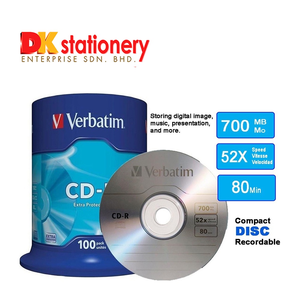 Verbatim 700mb Compact Disc I CD-R / CD-RW | Shopee Malaysia