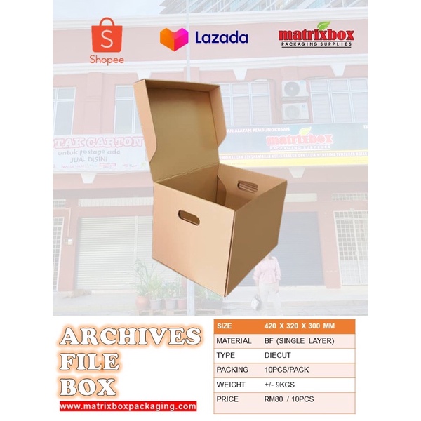 ARCHIEVES FILE BOX (5 PCS) (KOTAK FAIL / PACKAGING BOX / KOTAK PINDAH ...