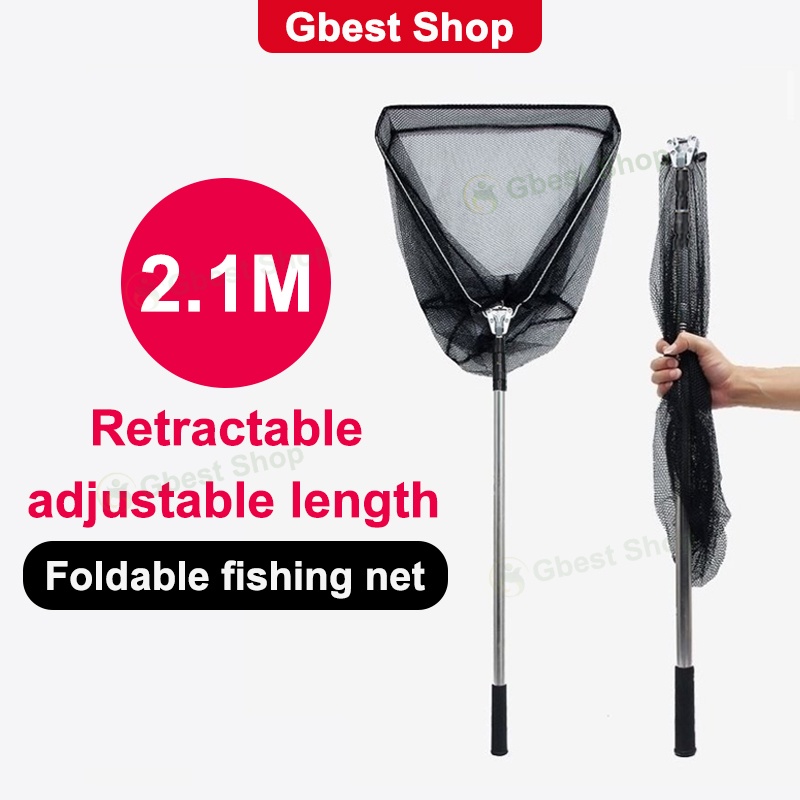 Aluminum Alloy Retractable Fishing Line Tier Net Telescoping Foldable ...