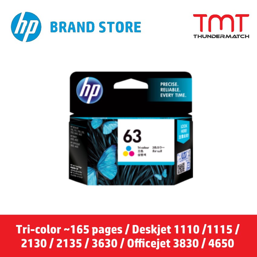 HP Ink 63 Tri-color Original Cartridge | Shopee Malaysia