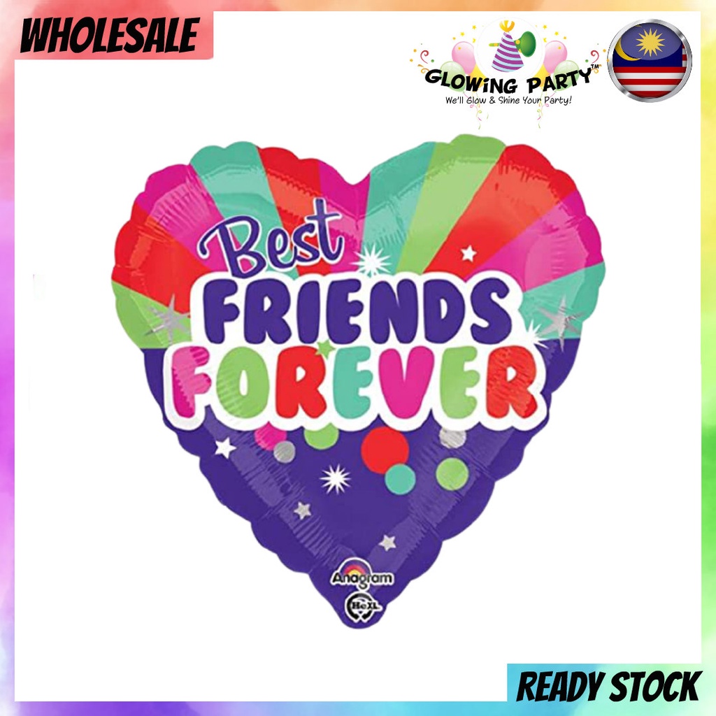 BEST FRIENDS FOREVER 18" Foil Balloon Brand Anagram (Original from USA ...