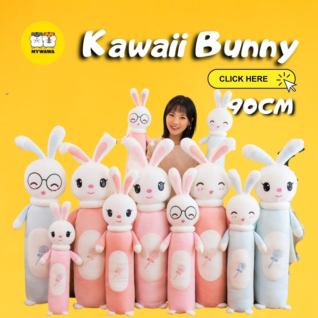 80cm Patung Arnab Panjang Bantal Peluk Haiwan Hadiah Bunny Rabbit ...