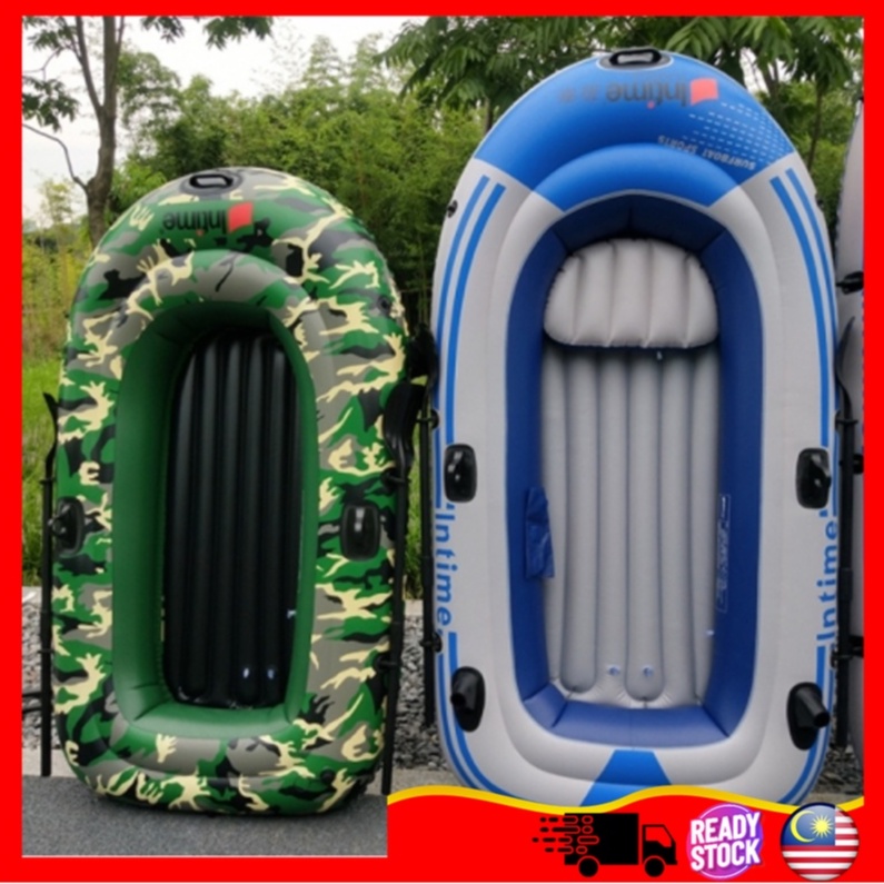 Inflatable Boat 2/4 Person PVC Rubber Inflatable Boat Thick Portable ...
