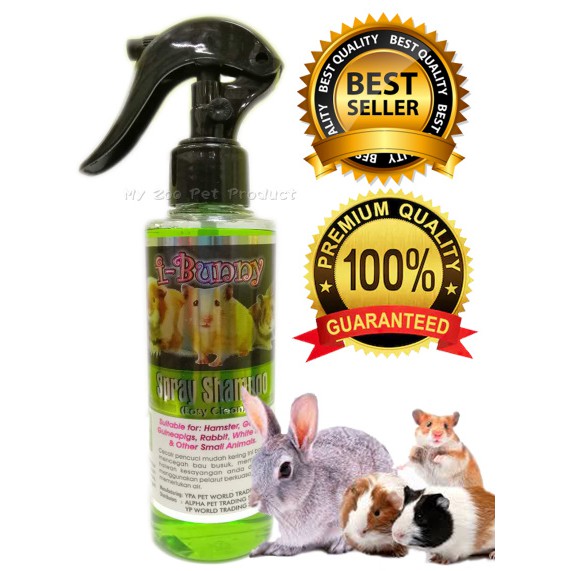 i-Bunny Spray Shampoo (Easy Clean) - 180ml Hamster Shampoo Spray ...
