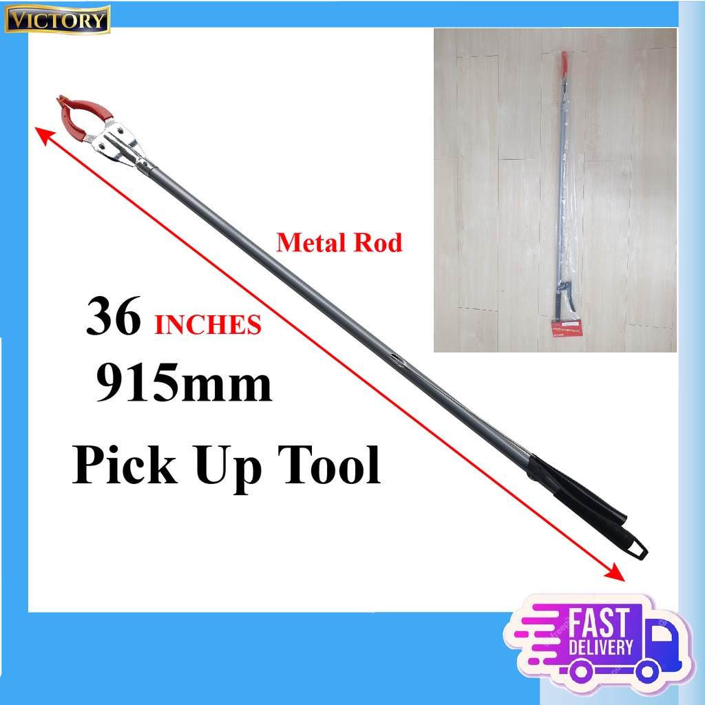 36 Inches Metal Rod Pick Up Tool/Reaching Tool/ Grabber Stick/ Trash ...