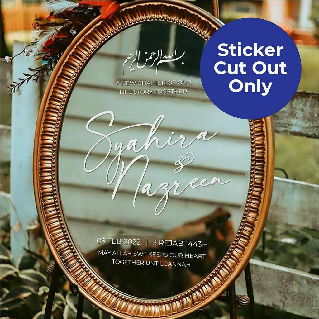 Sticker Welcome Board Wedding Mirror | VINYL STICKER MIRROR | Shopee ...